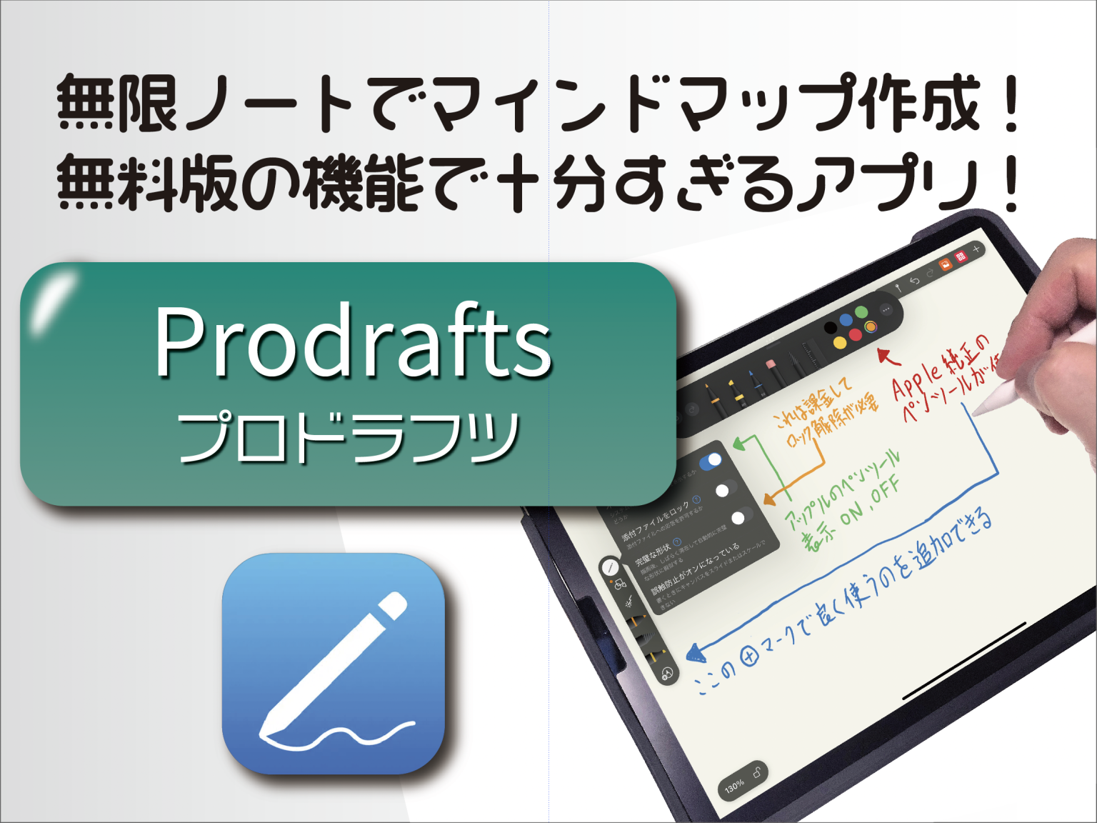 iPad 無限ノートアプリ Prodrafts | ITっぽい事やってイキってみた件。